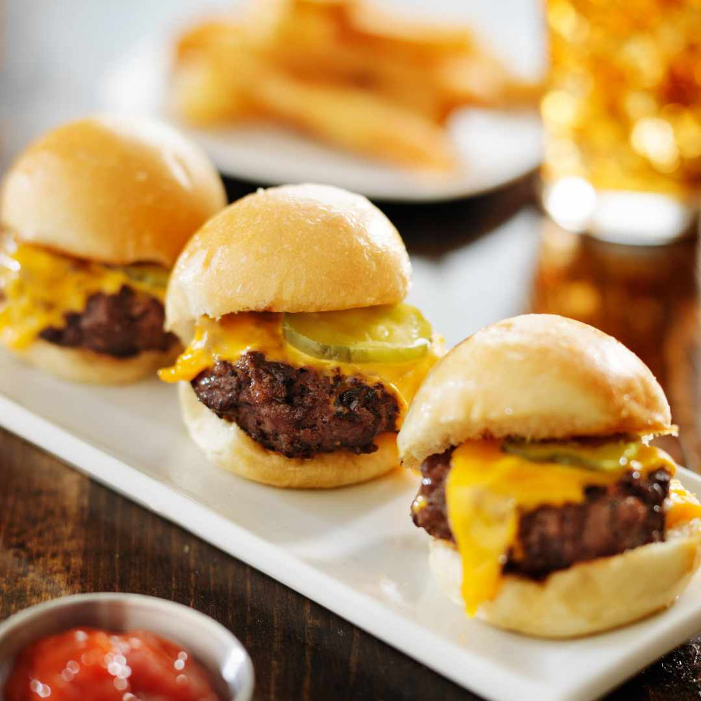 Ghost Pickle Cheeseburger Sliders – Sweet Home Foods