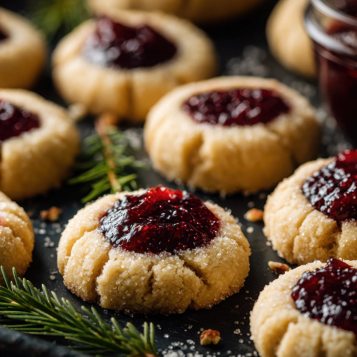 Traffic Jam Thumbprint Cookies – Sweet Home Foods